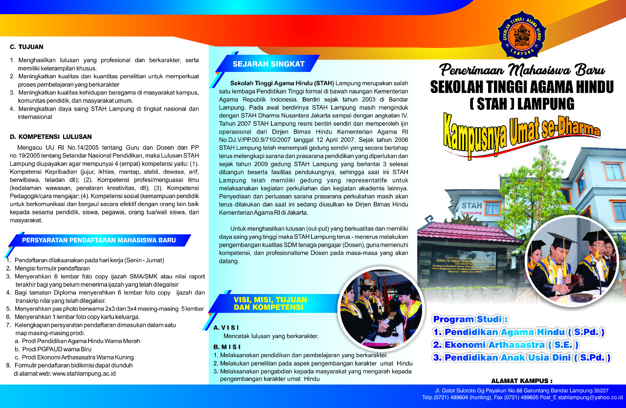 Penerimaan Mahasiswa Baru STAH Lampung Tahun 2021 - STAH LAMPUNG